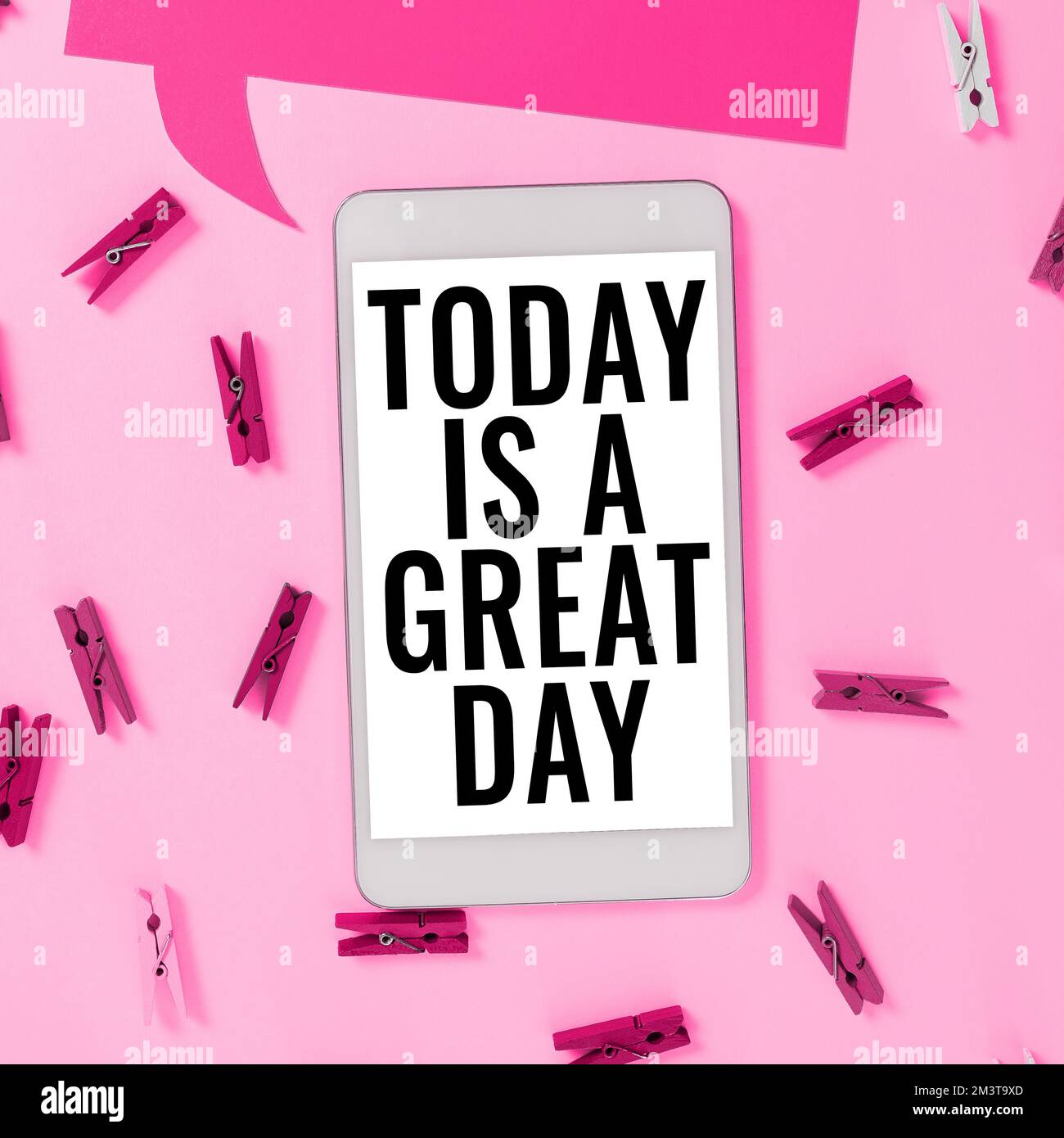 Text sign showing Today Is A Great Day. Word Written on Enjoying the ...