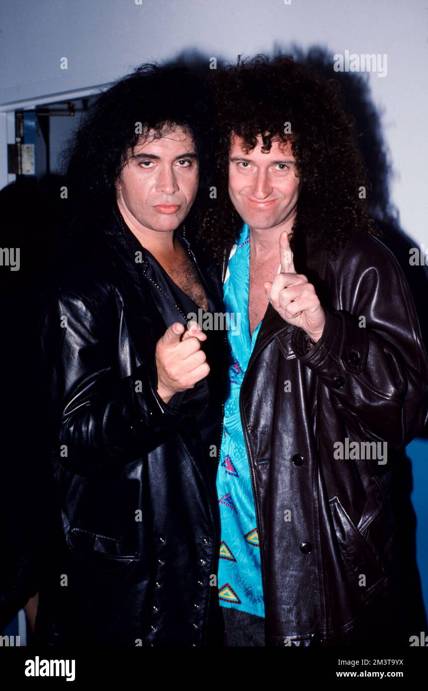 Gene Simmons & Brian May. 1997. Long Beach, California Credit: Ross ...