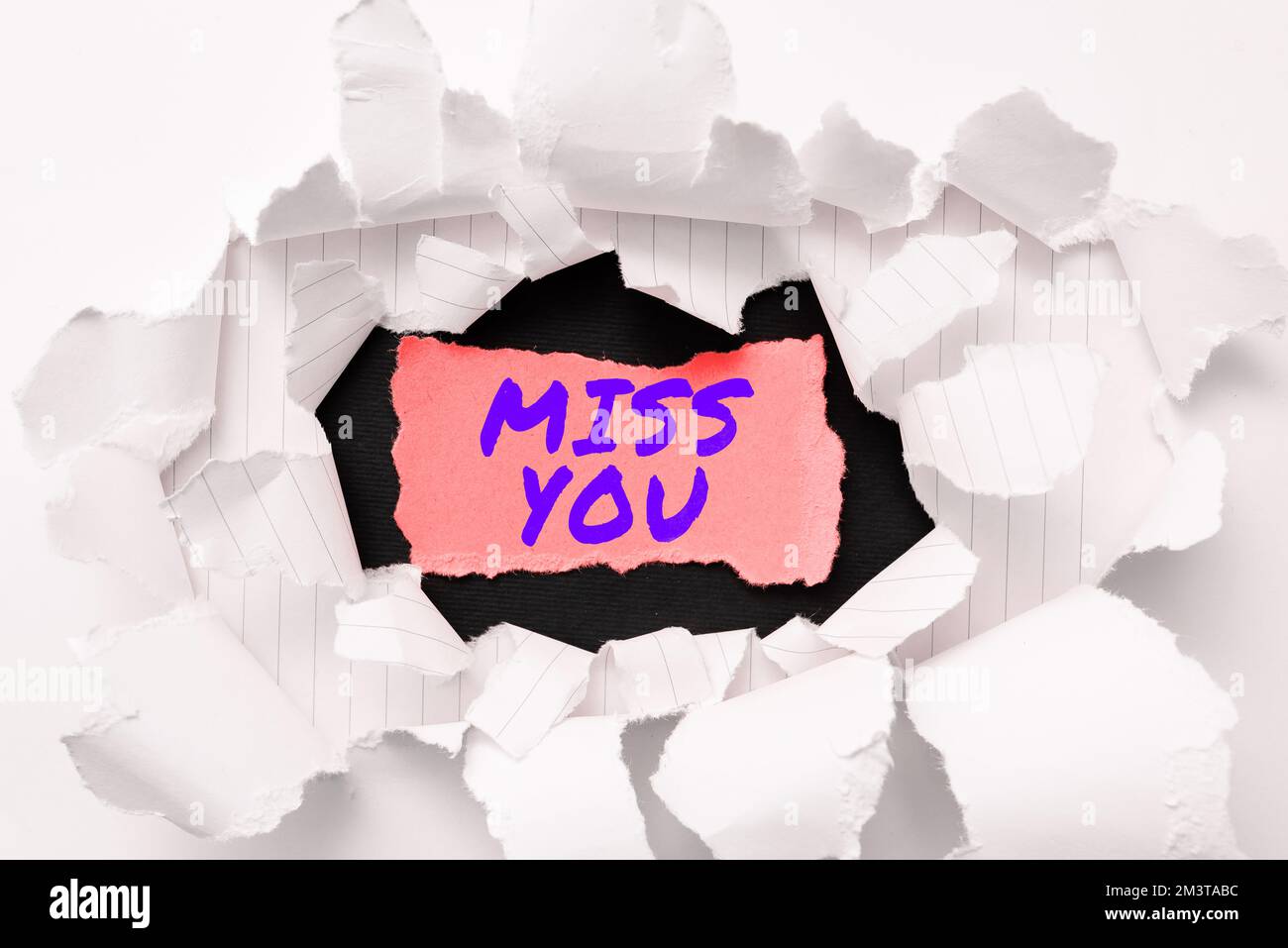 Conceptual display Miss You. Word Written on Longing for an important ...
