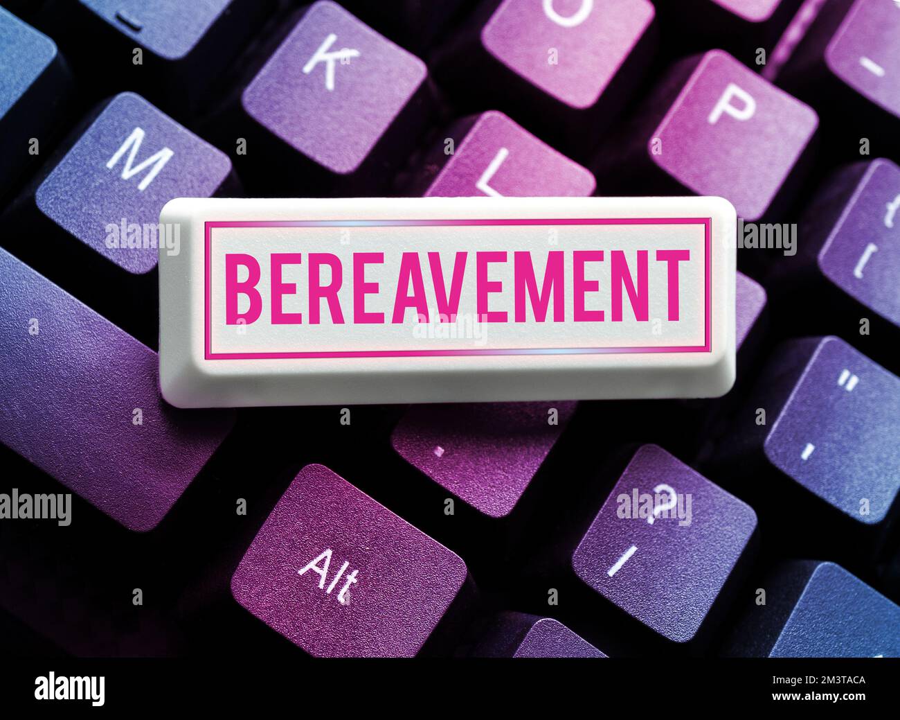 Hand writing sign Bereavement. Business overview a period of mourning ...