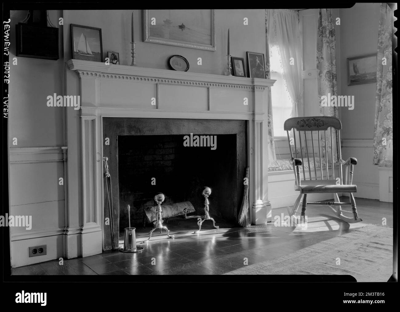 Seaman's House, interior , Interiors, Fireplaces. Samuel Chamberlain ...
