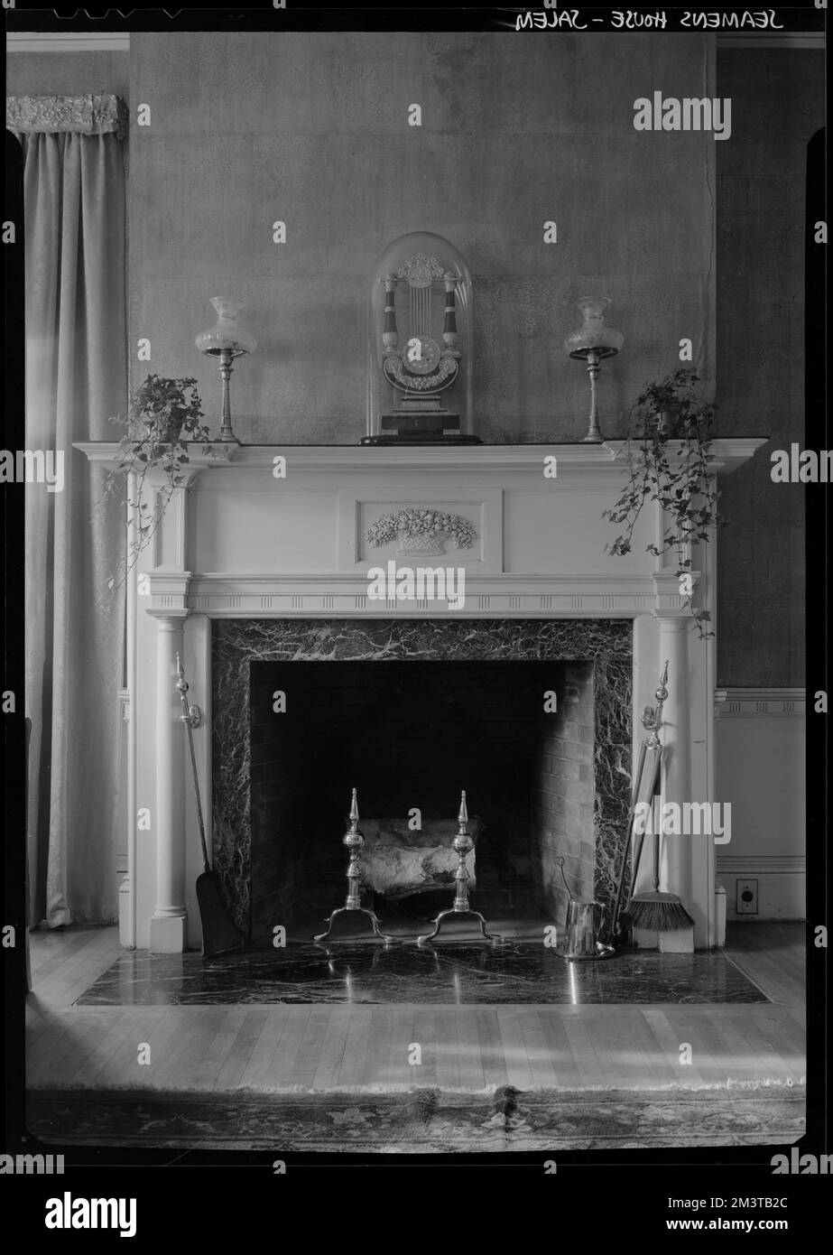 Seaman's House, interior , Interiors, Fireplaces. Samuel Chamberlain ...