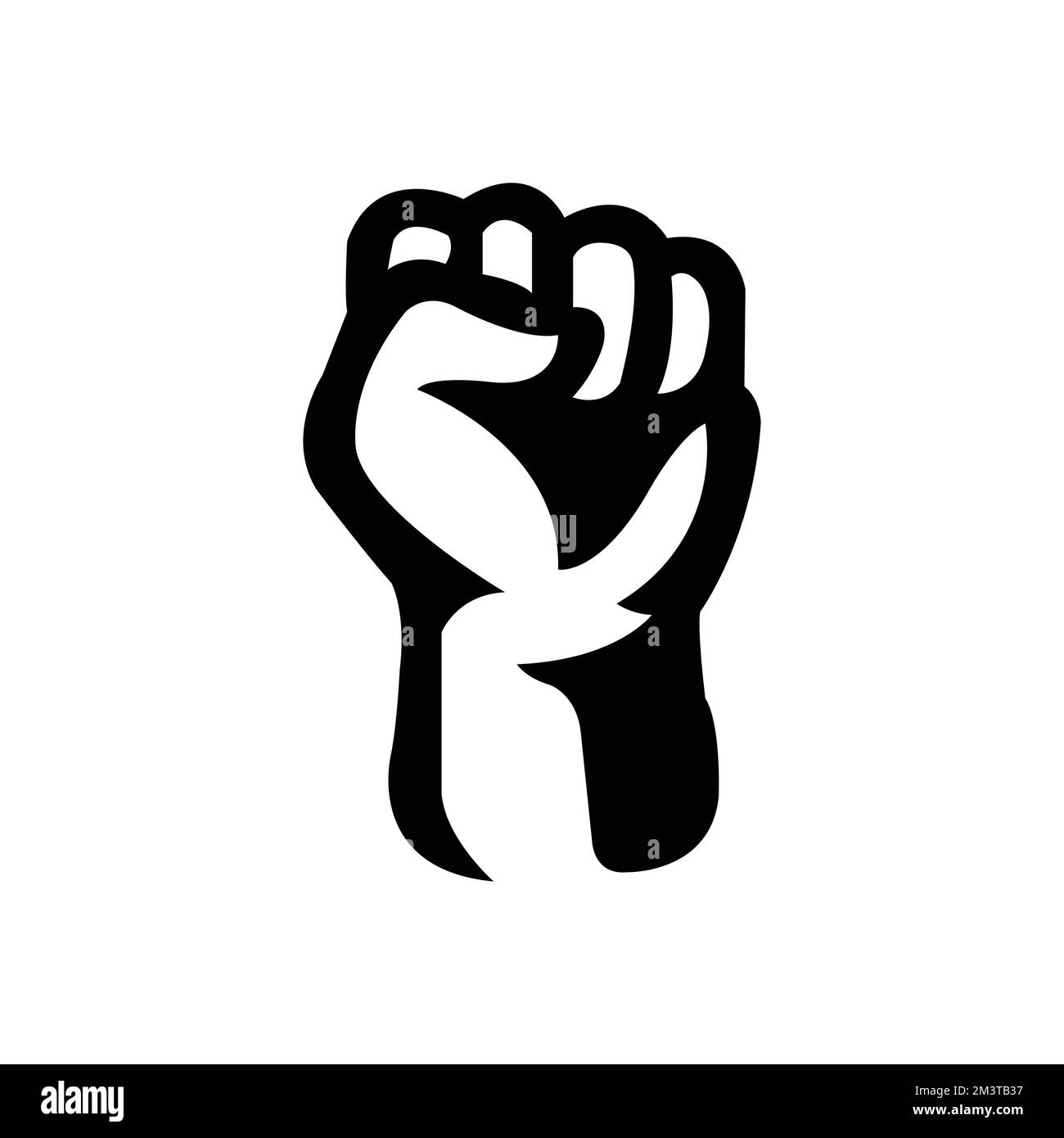 hand clenched power strength logo vector icon.EPS 10 Stock Vector Image ...