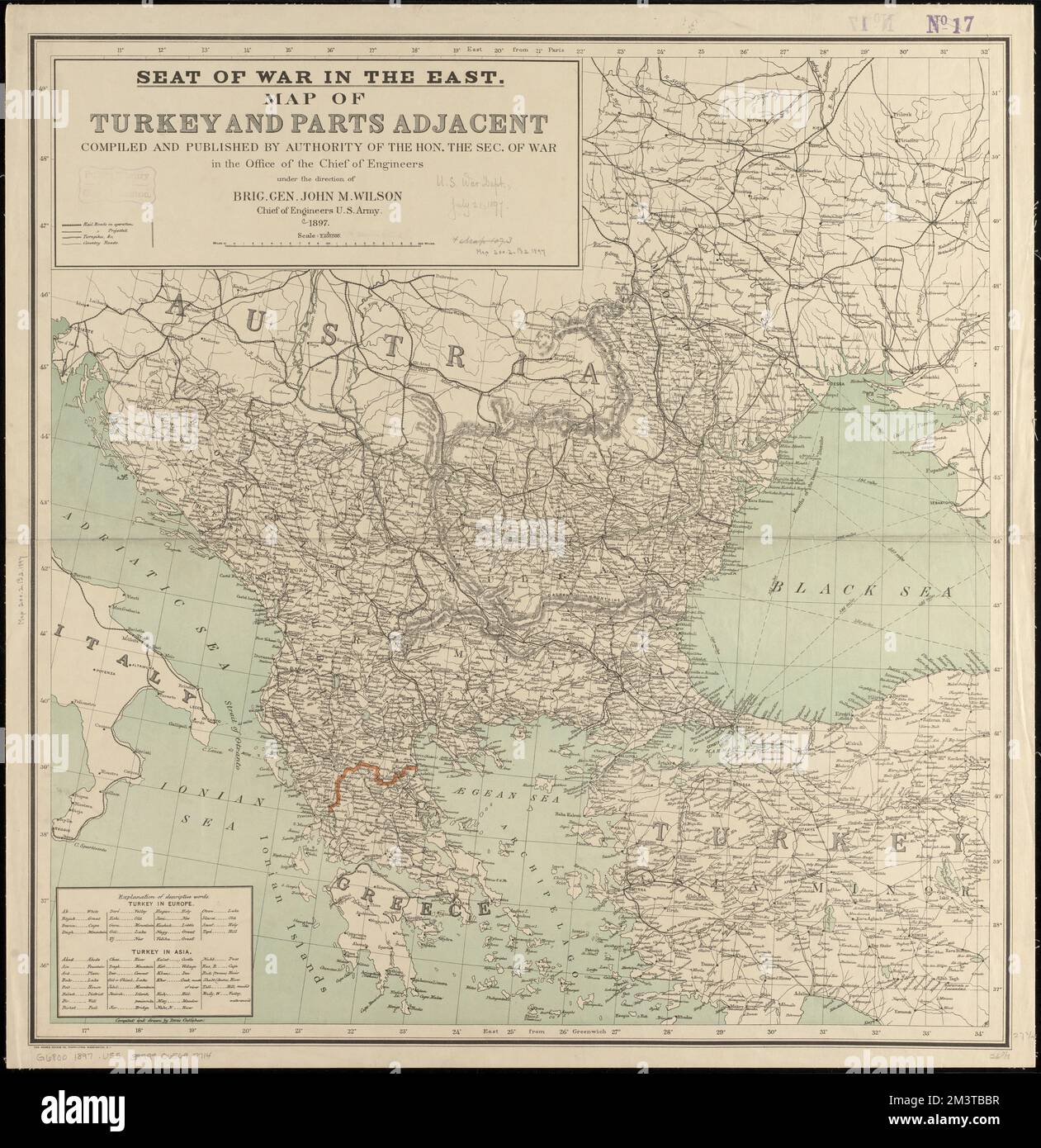 Seat of war in the east : map of Turkey and parts adjacent , Turkey ...