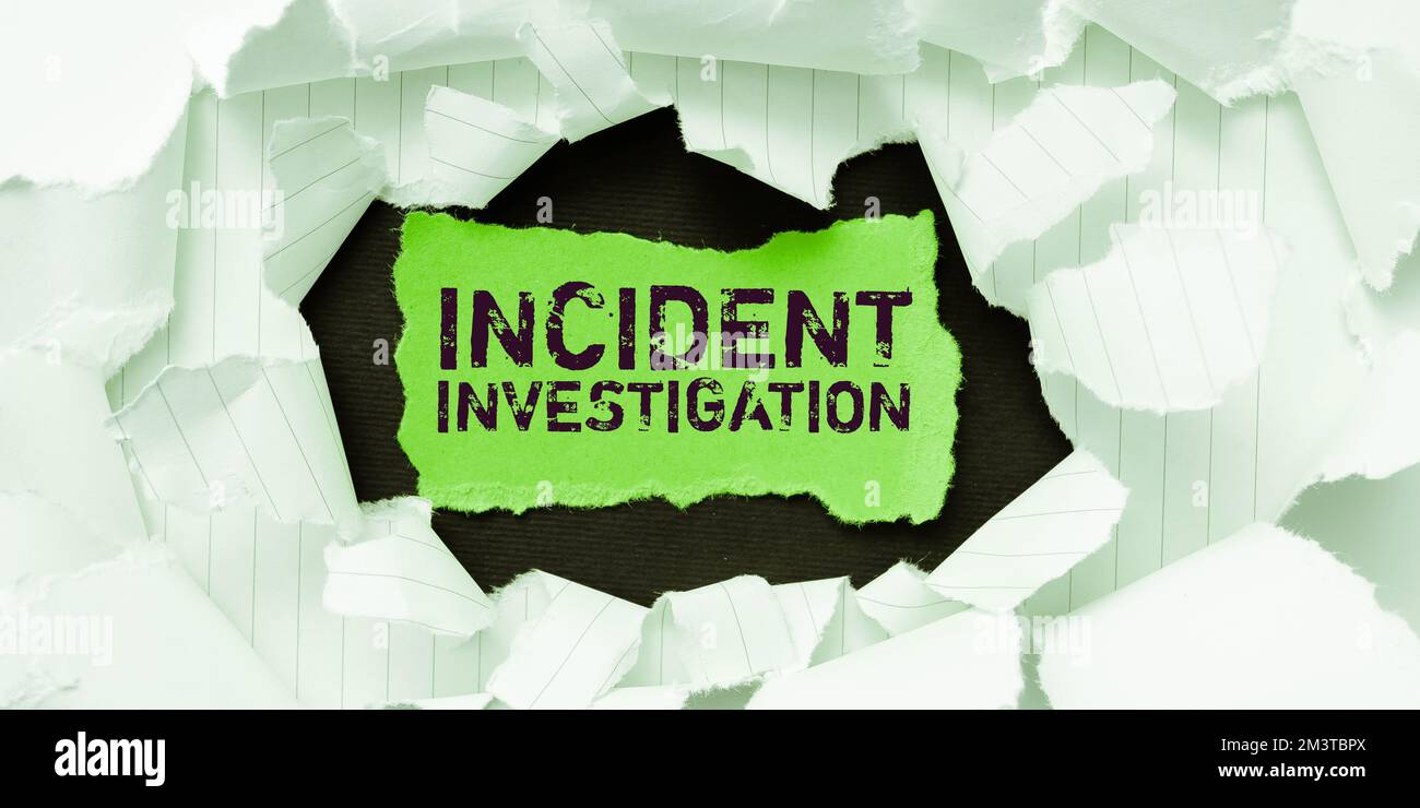 Text caption presenting Incident Investigation. Business concept ... Text caption presenting Incident Investigation. Business concept ...