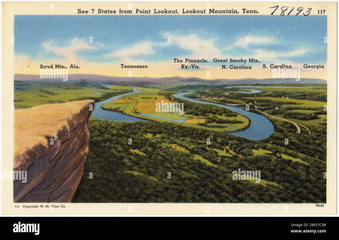 See 7 states from Point Lookout, Lookout Mountain, Tenn. , Valleys ...