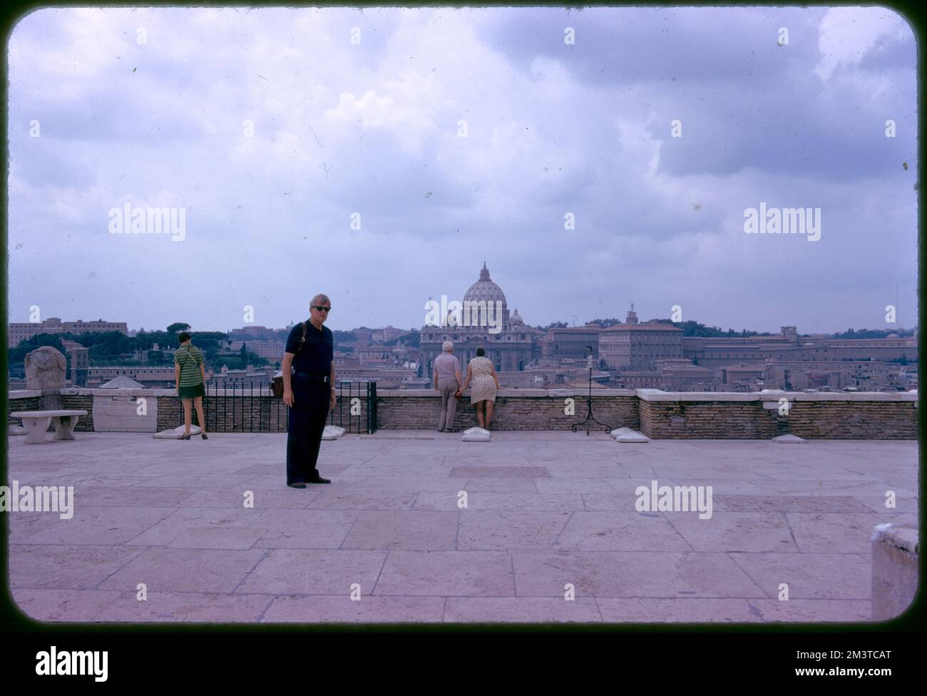 Self-portrait with St. Peter's Basilica from Castel Sant'Angelo, Rome ...