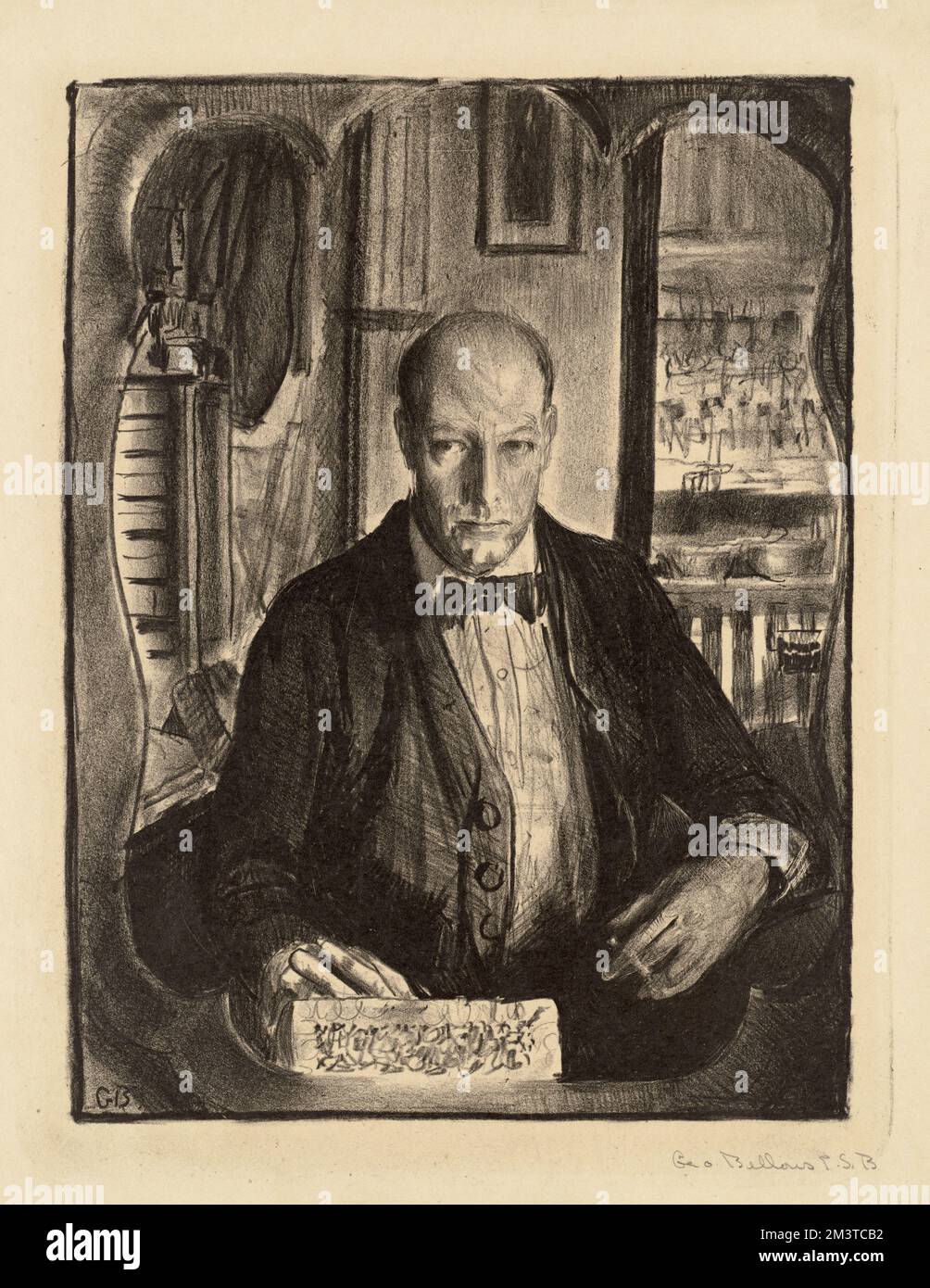 Self-portrait , Artists, Bellows, George, 1882-1925. George Bellows ...