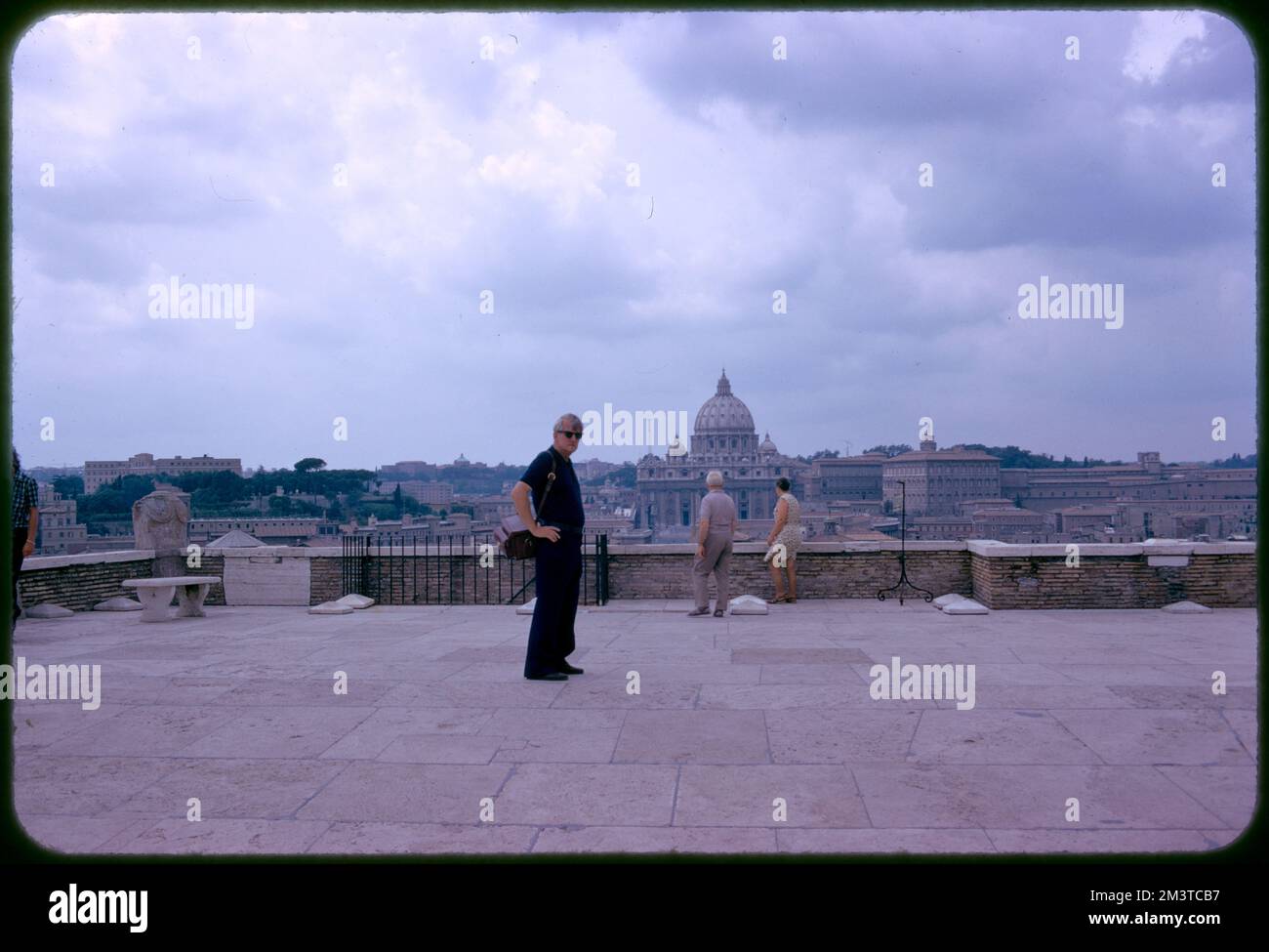 Self-portrait with St. Peter's Basilica from Castel Sant'Angelo, Rome ...