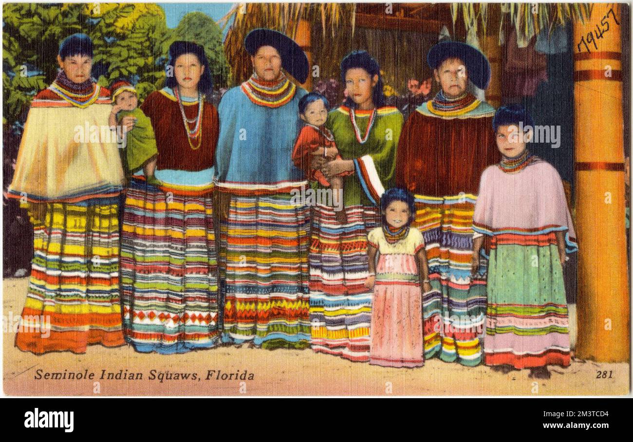 Seminole Indian squaws, Florida , Tichnor Brothers Collection ...
