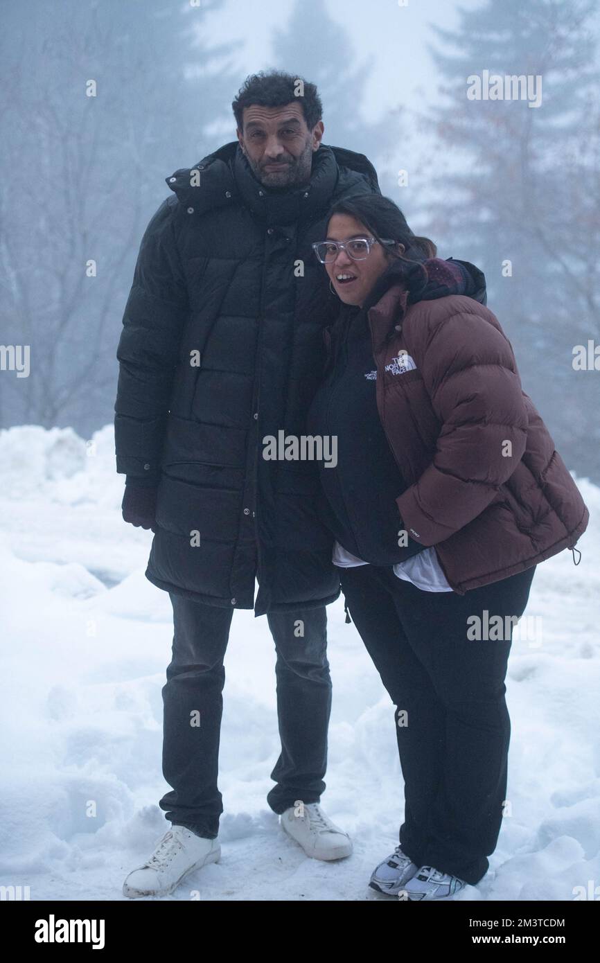 Ramzy Bedia and Melha Bedia attending a portrait session for the movie ...