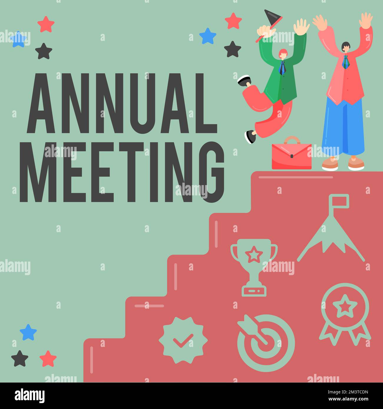 Text sign showing Annual Meeting. Concept meaning Yearly gathering of ...
