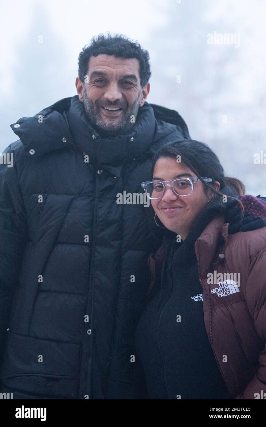 Ramzy Bedia and Melha Bedia attending a portrait session for the movie ...