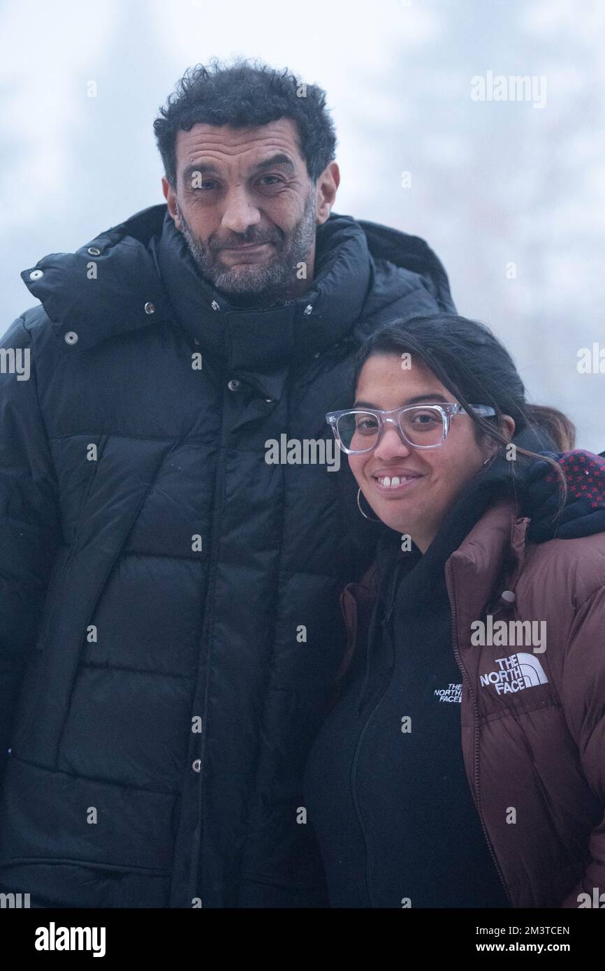 Ramzy Bedia and Melha Bedia attending a portrait session for the movie ...