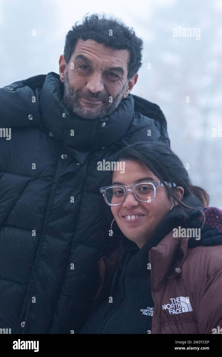 Ramzy Bedia and Melha Bedia attending a portrait session for the movie ...