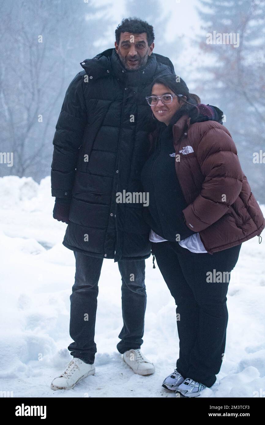 Ramzy Bedia and Melha Bedia attending a portrait session for the movie ...