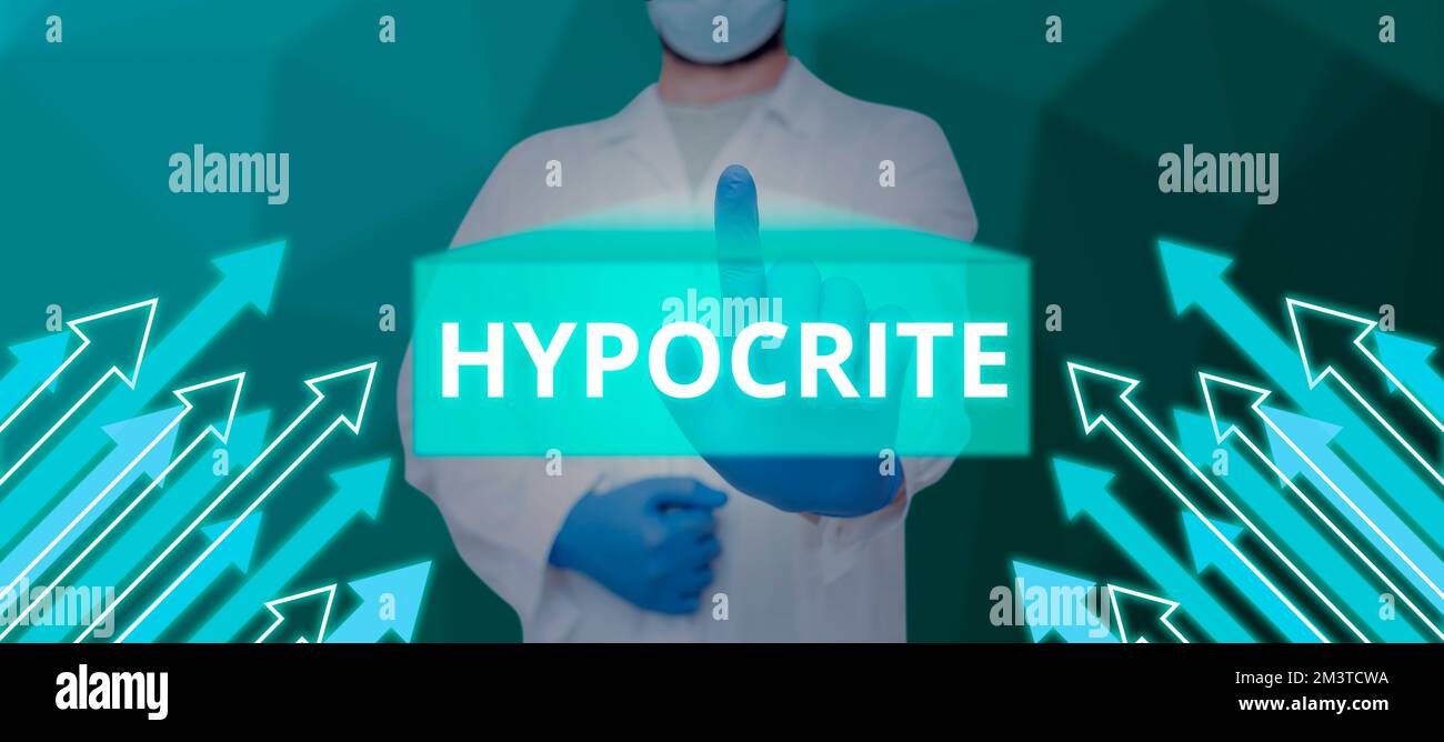 Conceptual display Hypocrite. Concept meaning Medical condition in ...