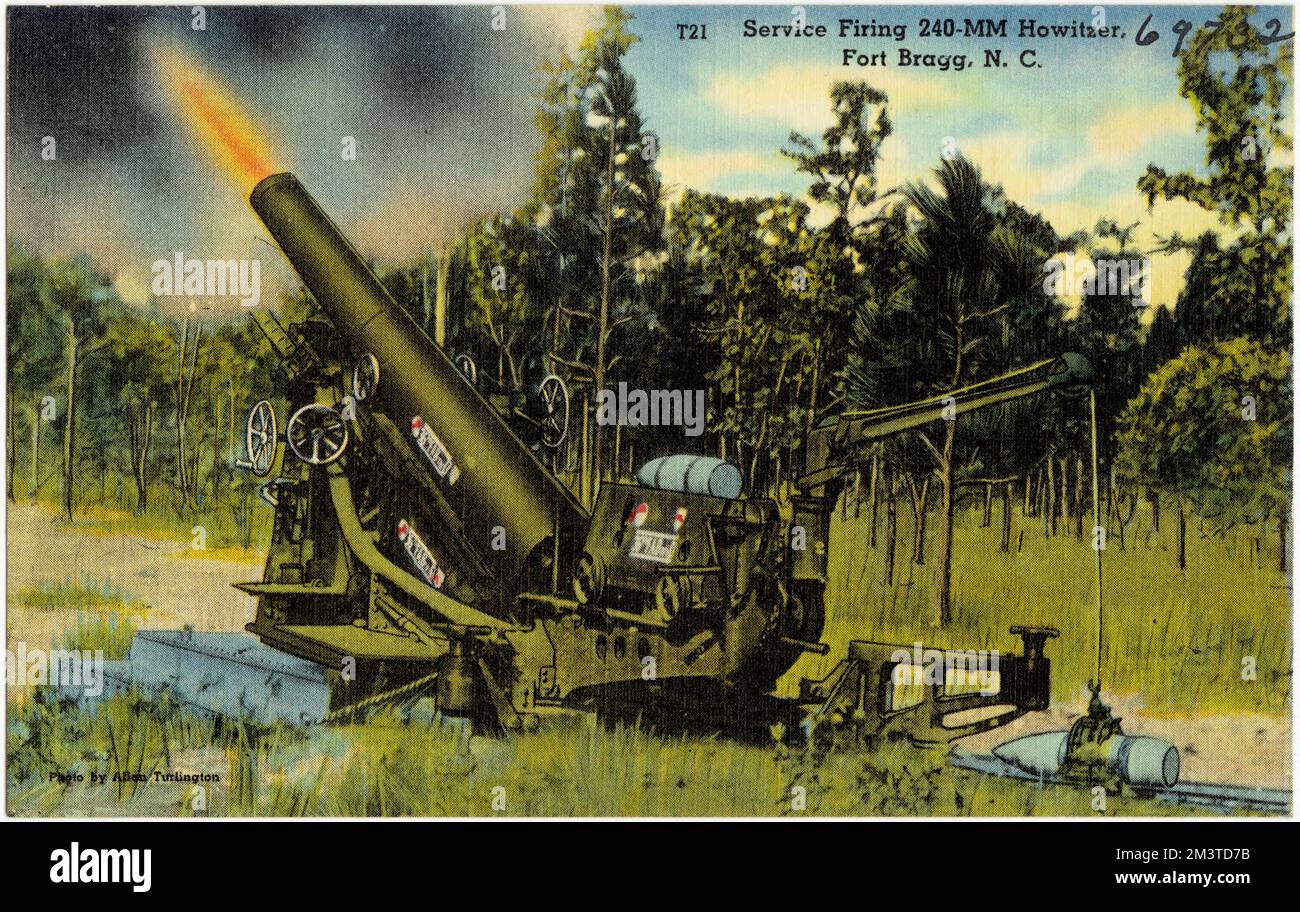 Service firing 240-mm Howitzer, Fort Bragg, N. C. , Military facilities ...