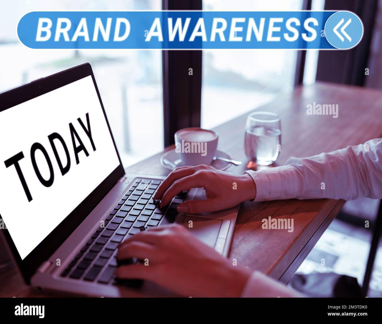 Text caption presenting Brand Awareness. Conceptual photo name ...