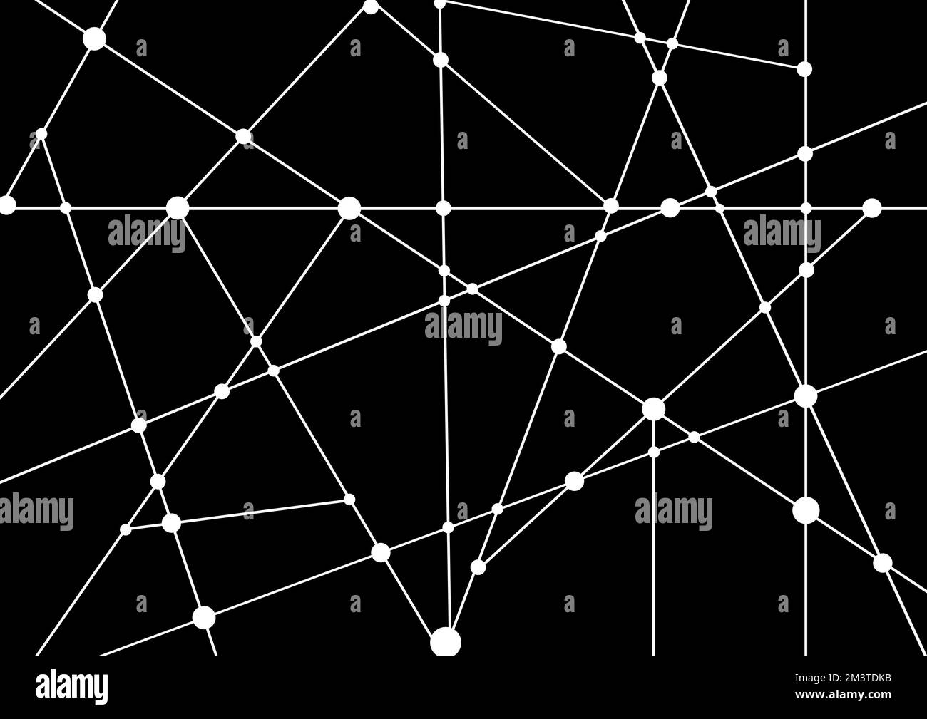 Black and white network illustration. Abstract background Stock Photo ...