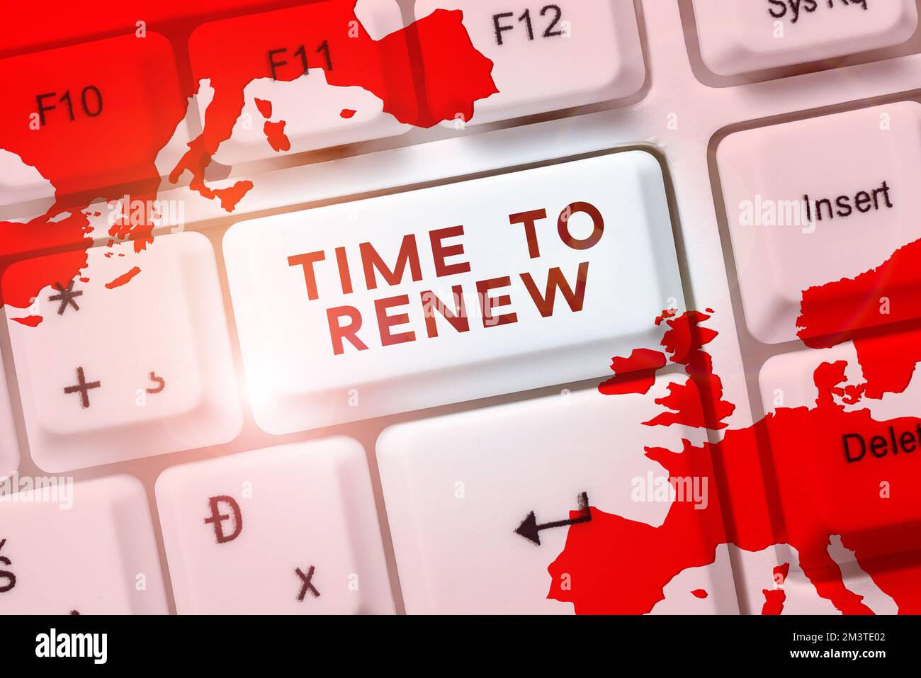 Hand writing sign Time To Renew. Business idea Continue the insurance ...