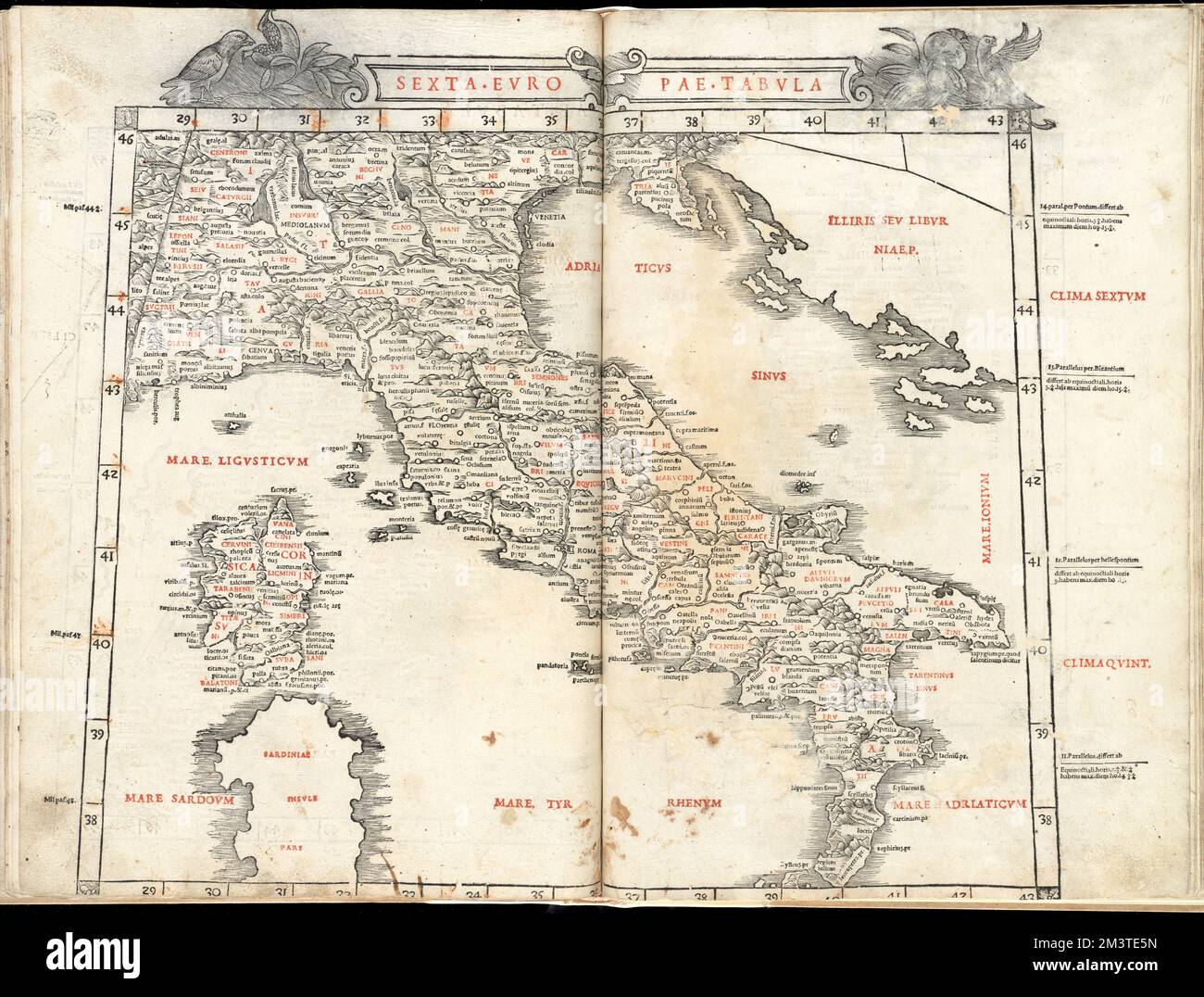 Sexta Europae tabula , Italy, Maps, Early works to 1800 Norman B ...