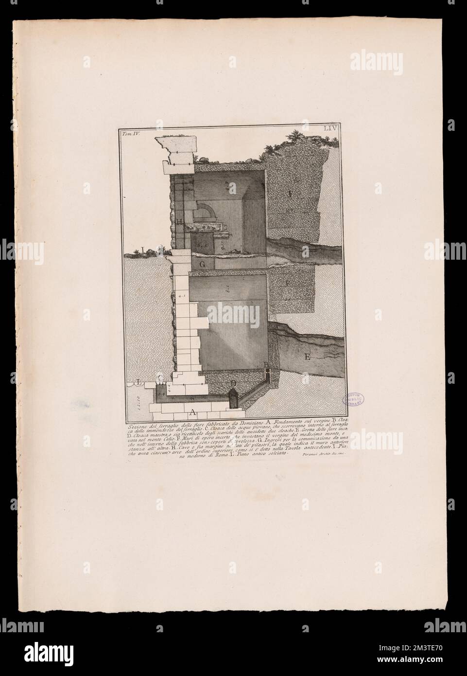 Sezione del serraglio delle fiere fabbricato da Domiziano ...