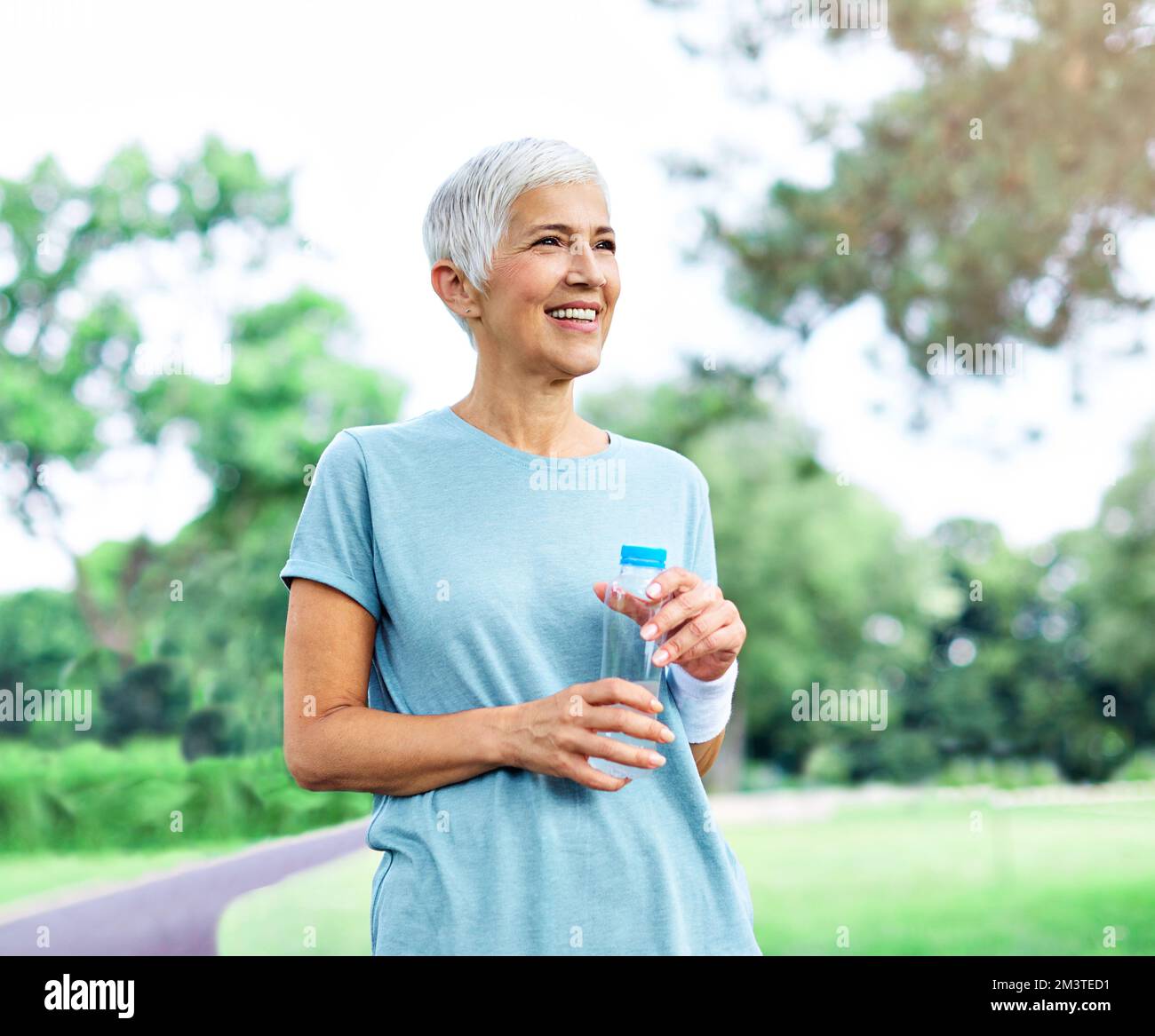 outdoor senior fitness woman lifestyle active sport exercise healthy ...