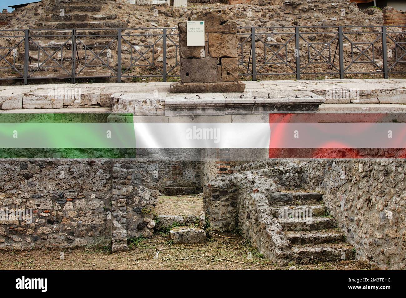 The beautiful Roman city of Pompeii destroyed by the eruption of the ...