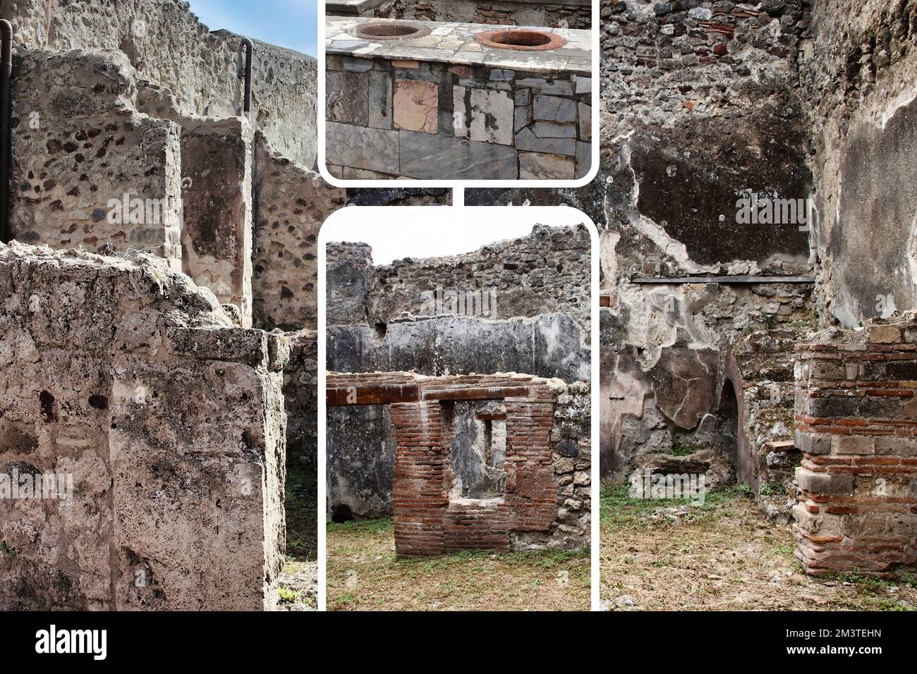 The beautiful Roman city of Pompeii destroyed by the eruption of the ...