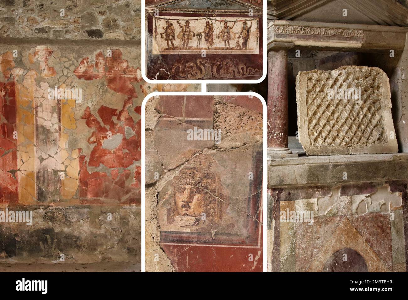 The beautiful Roman city of Pompeii destroyed by the eruption of the ...