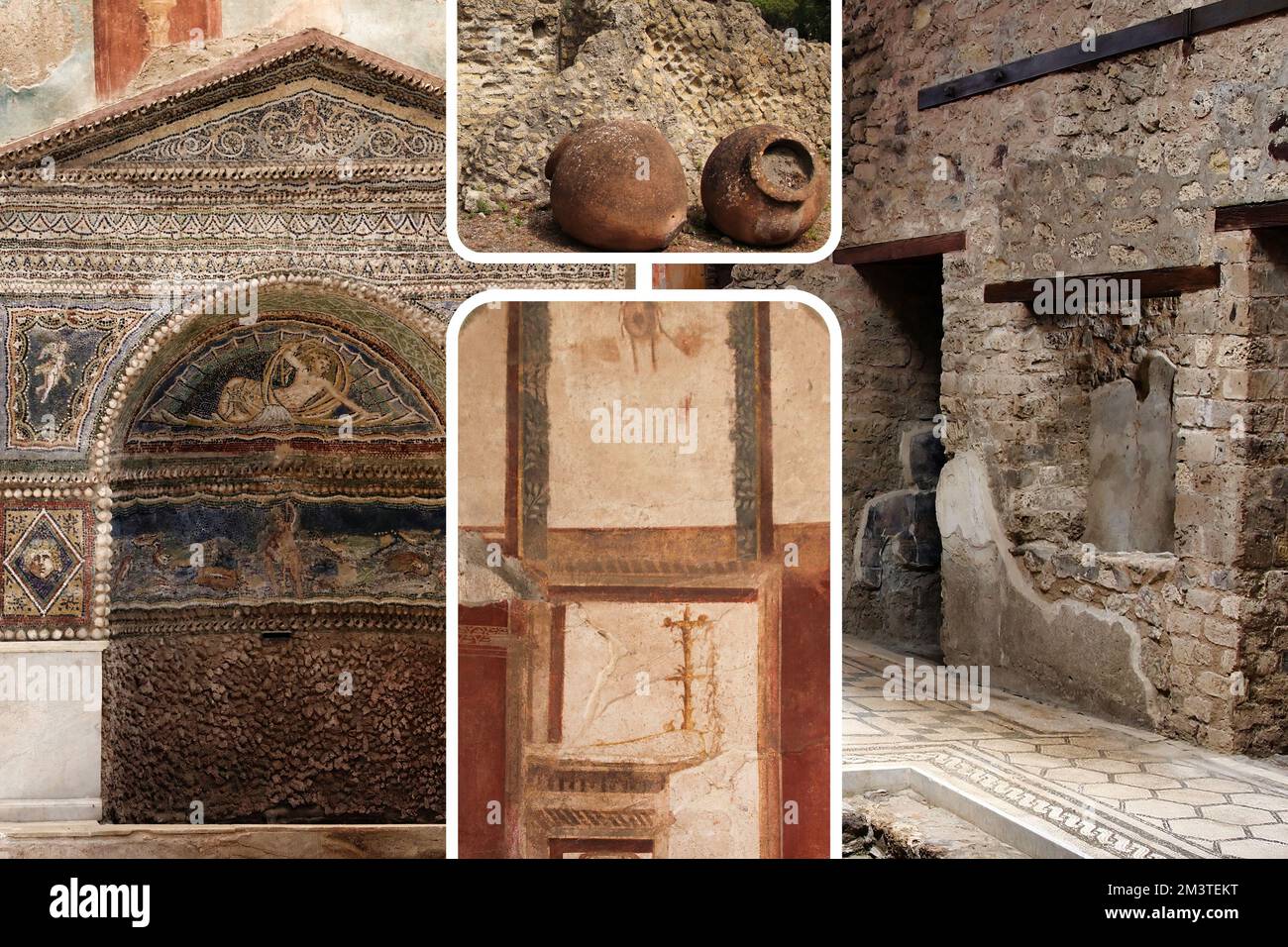 The beautiful Roman city of Pompeii destroyed by the eruption of the ...