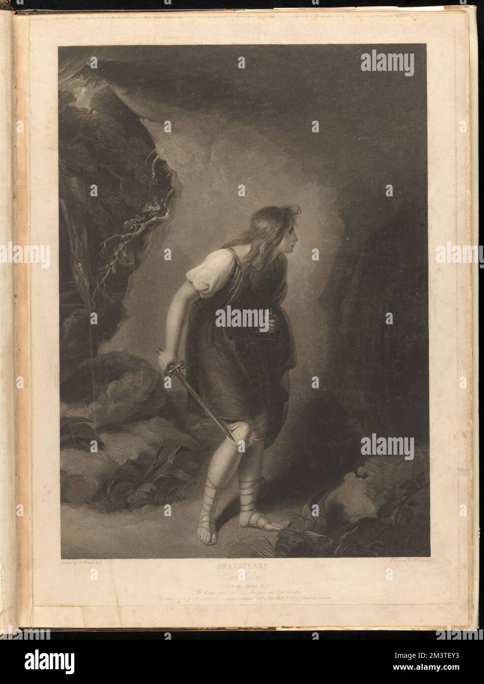 Shakspeare. Cymbeline, act III, sceni VI : The forest and cave. Imogen ...