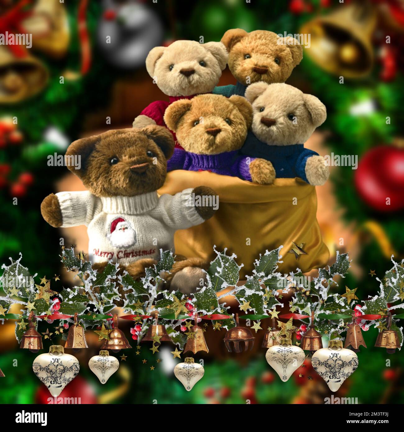 Colorful Christmas cards Stock Photo - Alamy