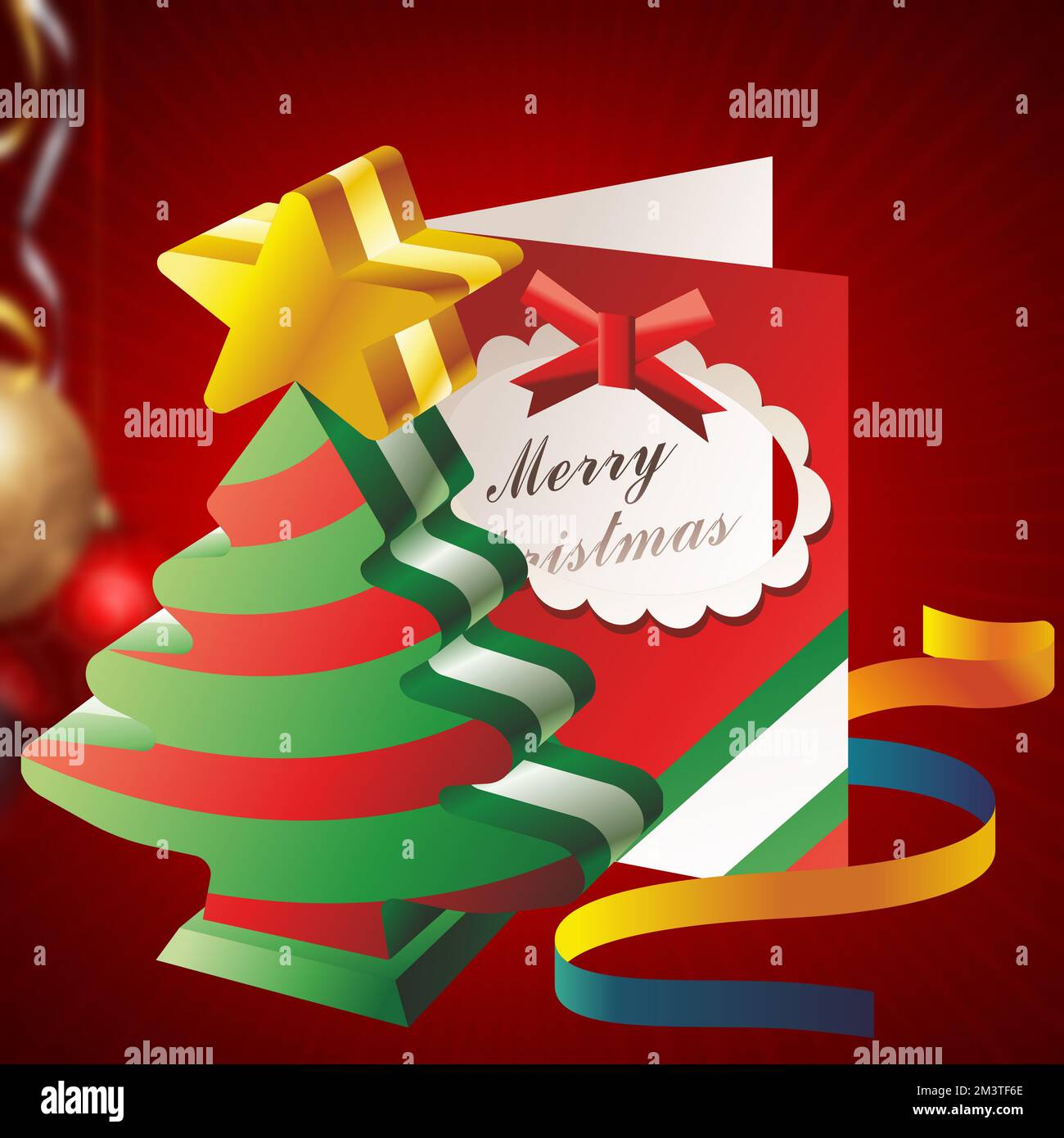 Colorful Christmas cards Stock Photo - Alamy