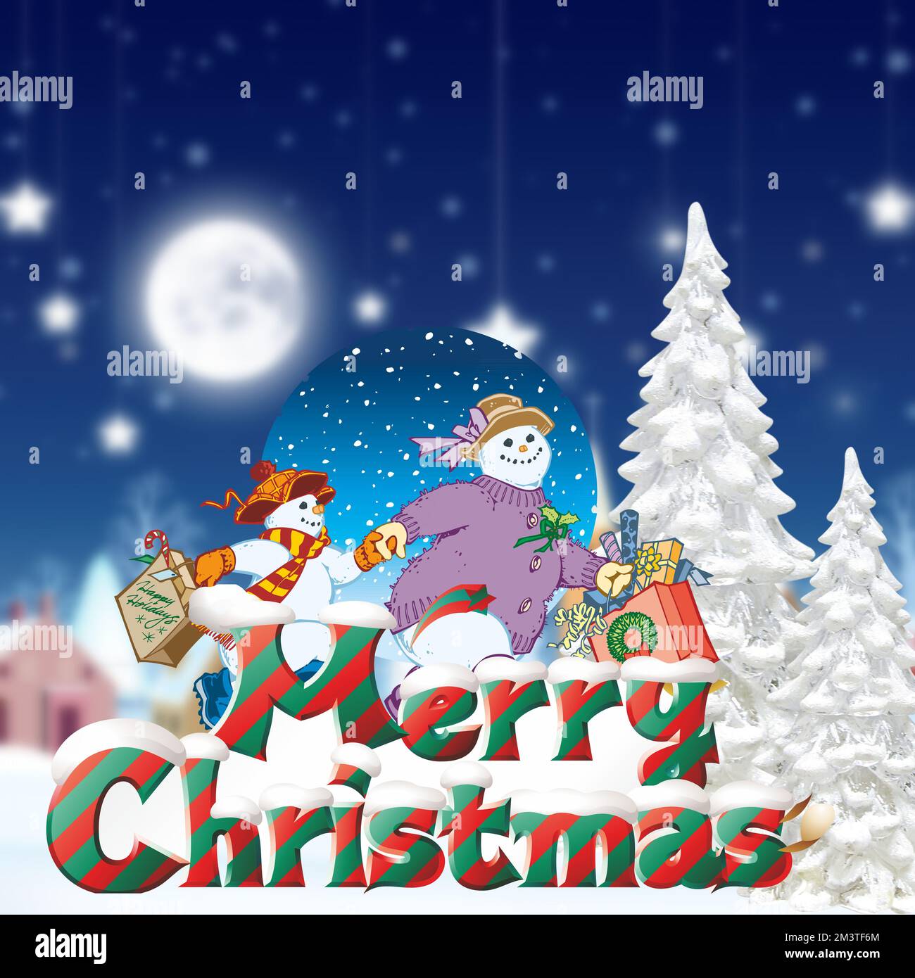 Colorful Christmas cards Stock Photo - Alamy