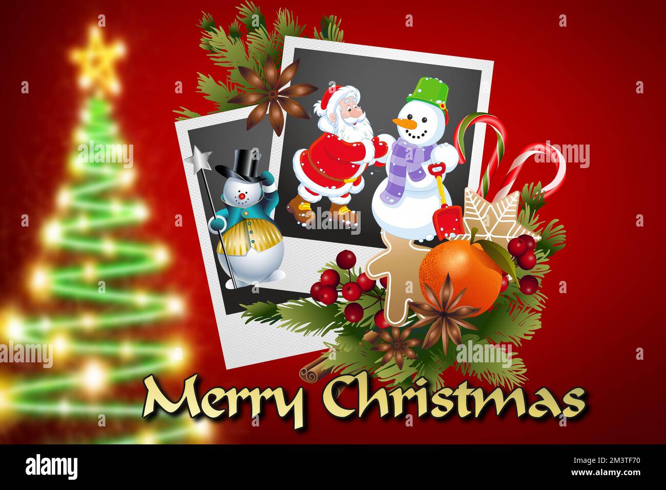 Colorful Christmas cards Stock Photo - Alamy