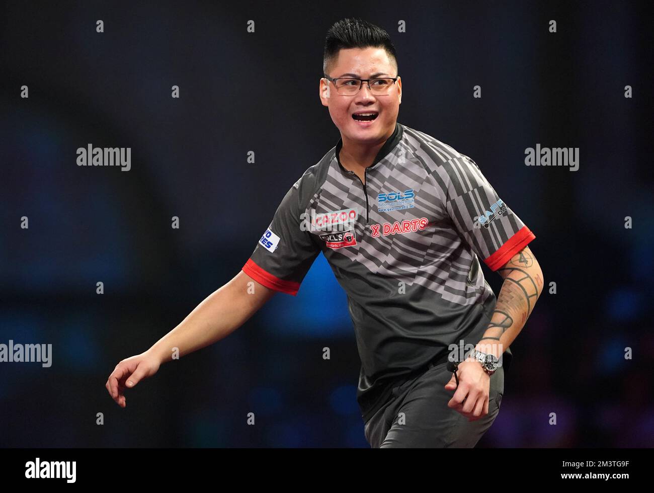 Austria's Rowby-John Rodriguez in action against Philippines's Lourence ...