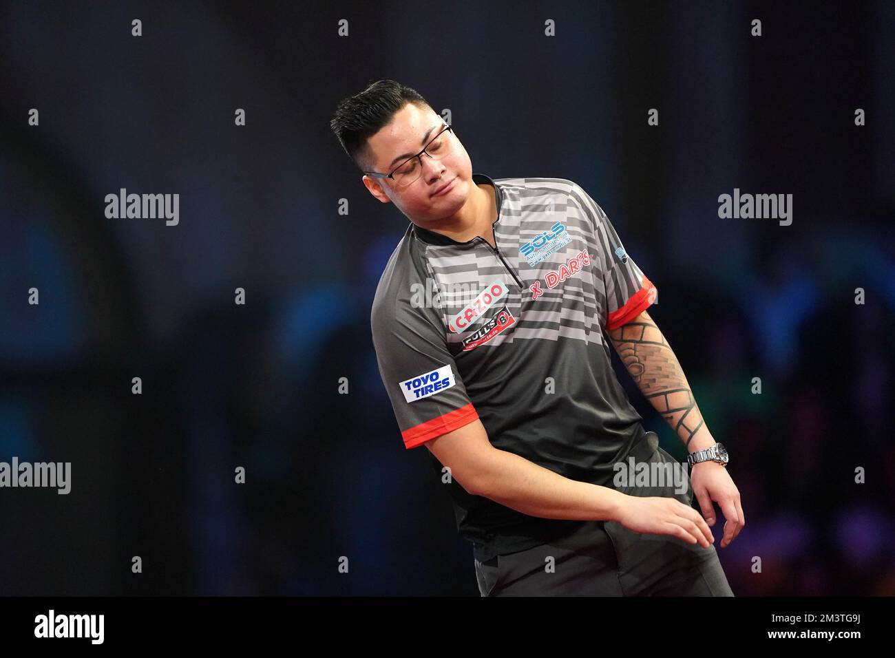 Austria's Rowby-John Rodriguez in action against Philippines's Lourence ...