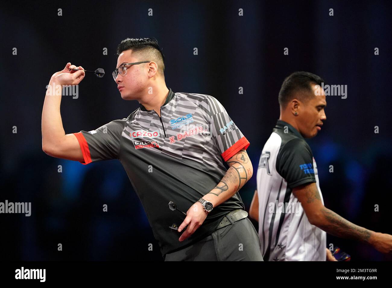 Austria's Rowby-John Rodriguez in action against Philippines's Lourence ...