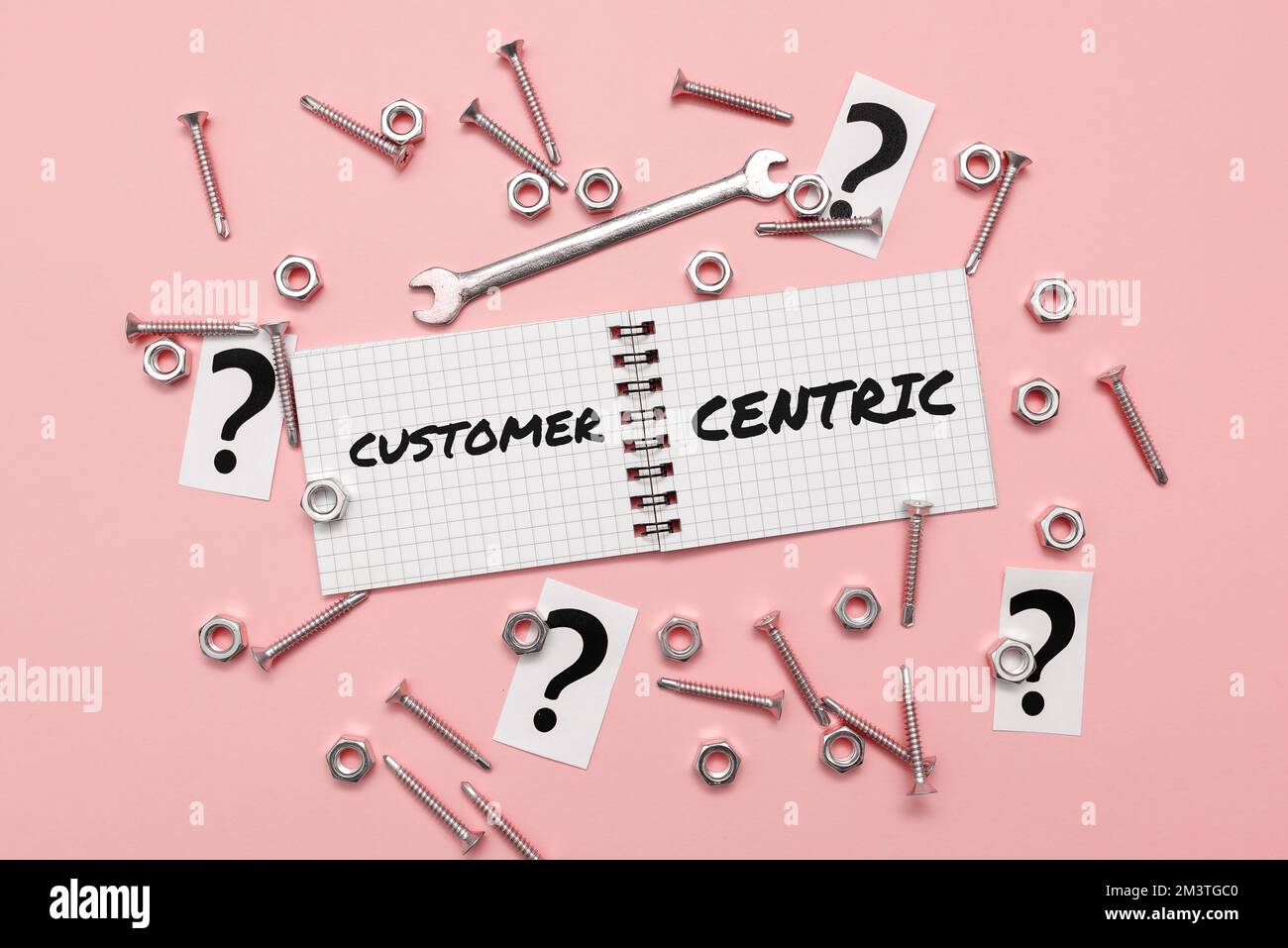 Hand writing sign Customer Centric. Business approach process of ...
