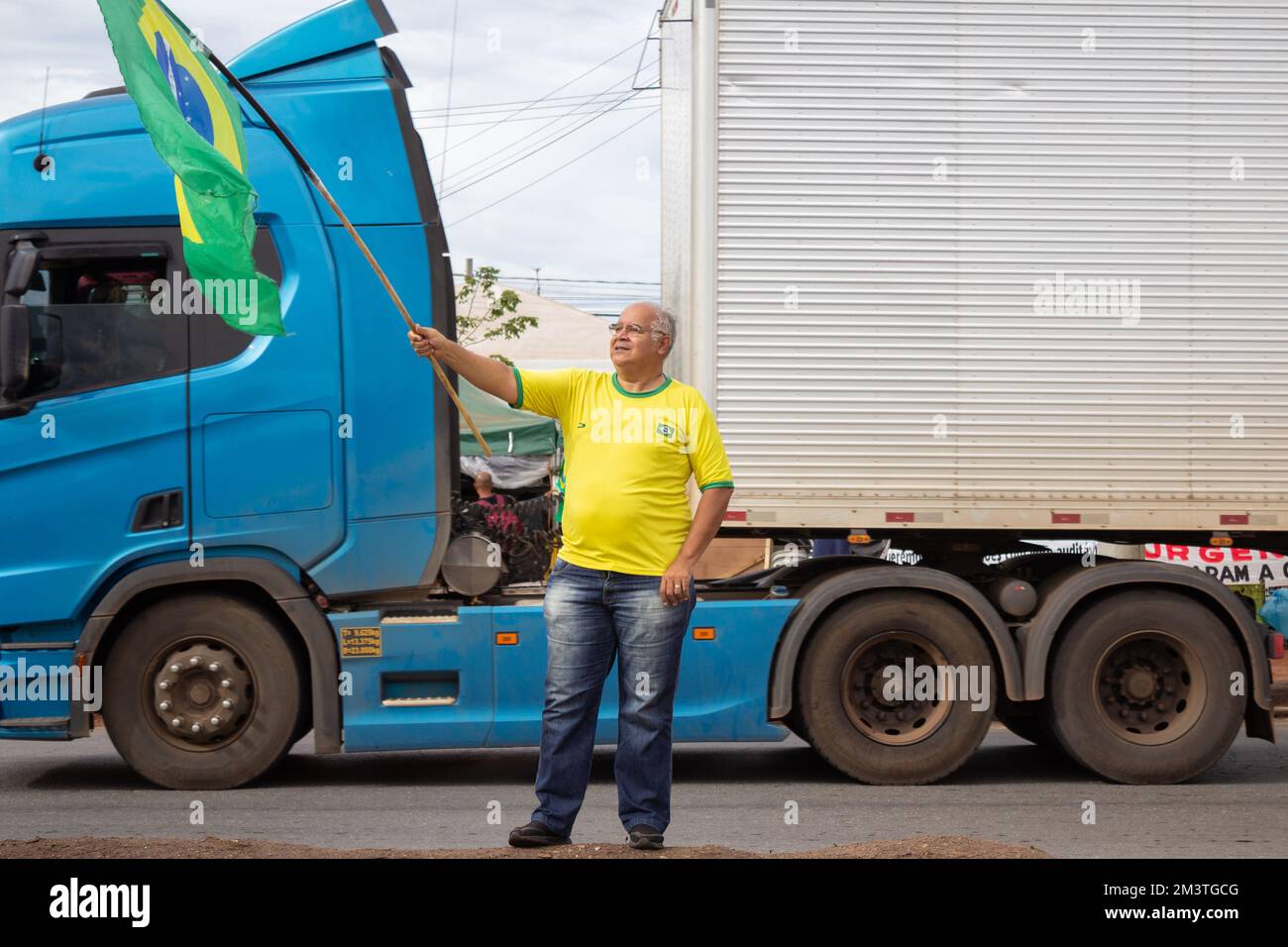 Supporters of President Bolsonaro carry out a coup act in the city of ...