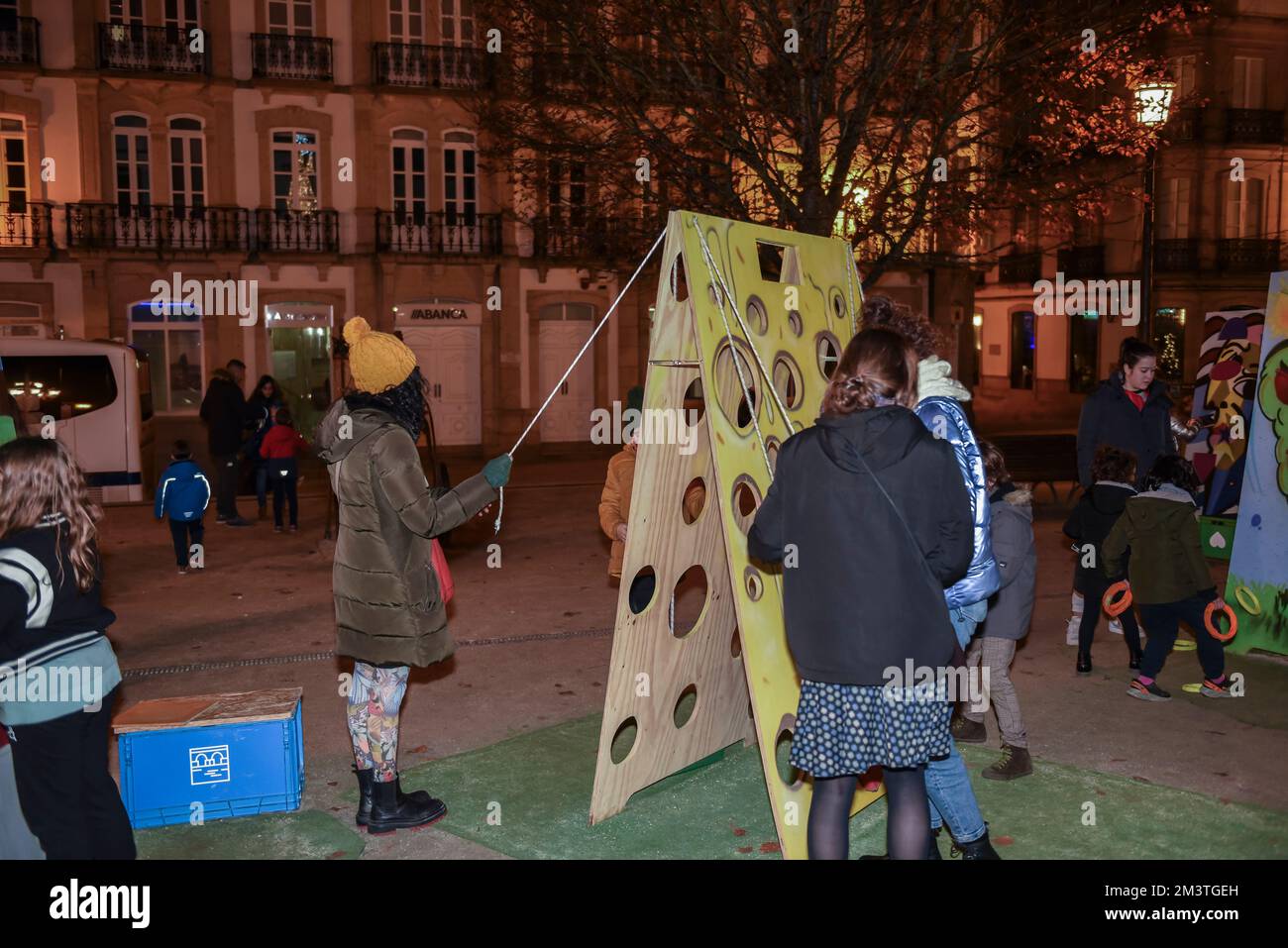lugo, spain. december 9, 2022: activities and christmas market in the ...