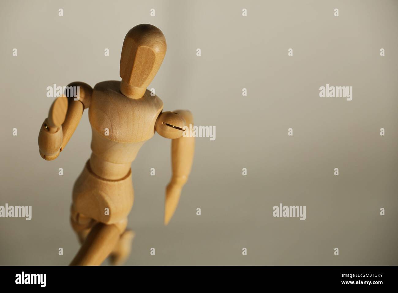 A drawing figure that makes a gesture of running at full power Stock ...