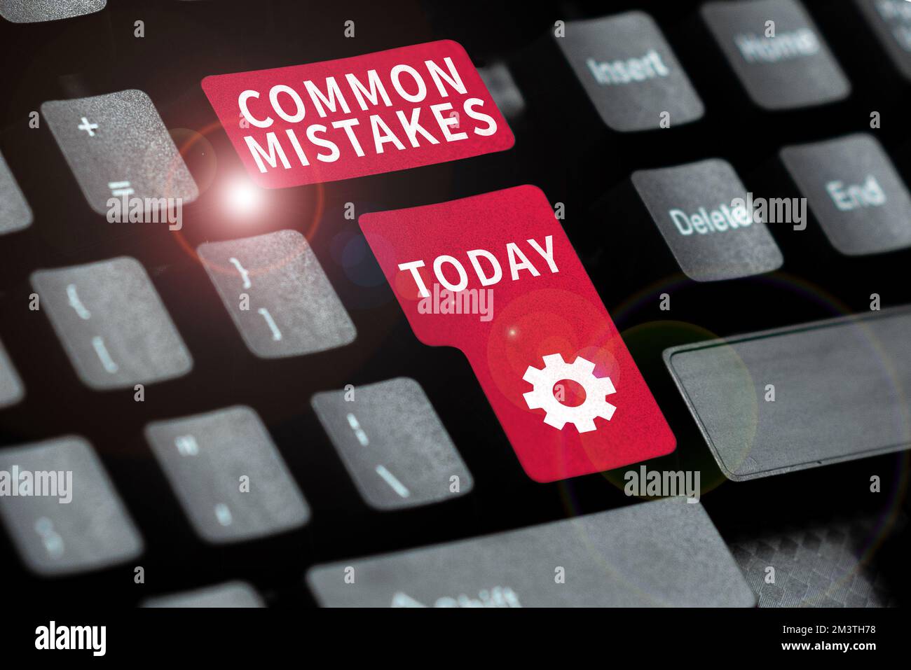 Text sign showing Common Mistakes. Business concept actions that are ...