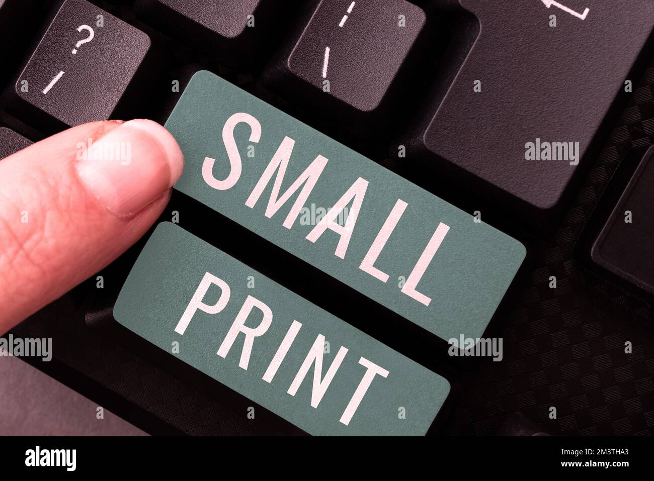 Hand writing sign Small Print. Business overview document that contains ...