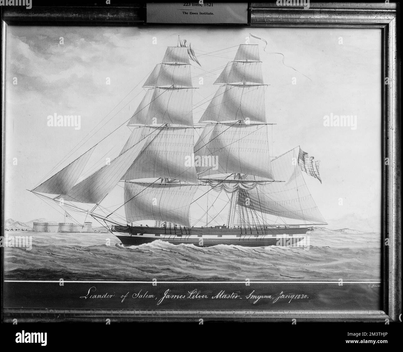 Shipping, brig Leander, 1821 , Ships, Marine paintings, Leander Brig ...