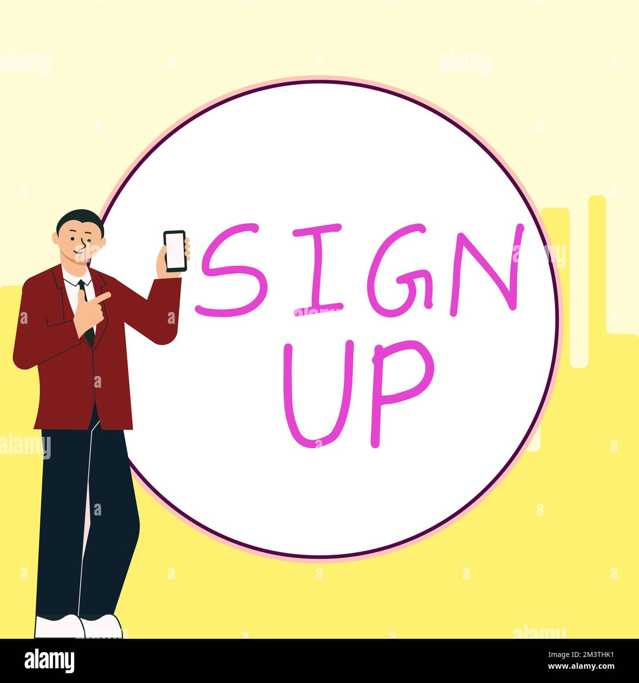 Handwriting text Sign Up. Conceptual photo use your information to ...