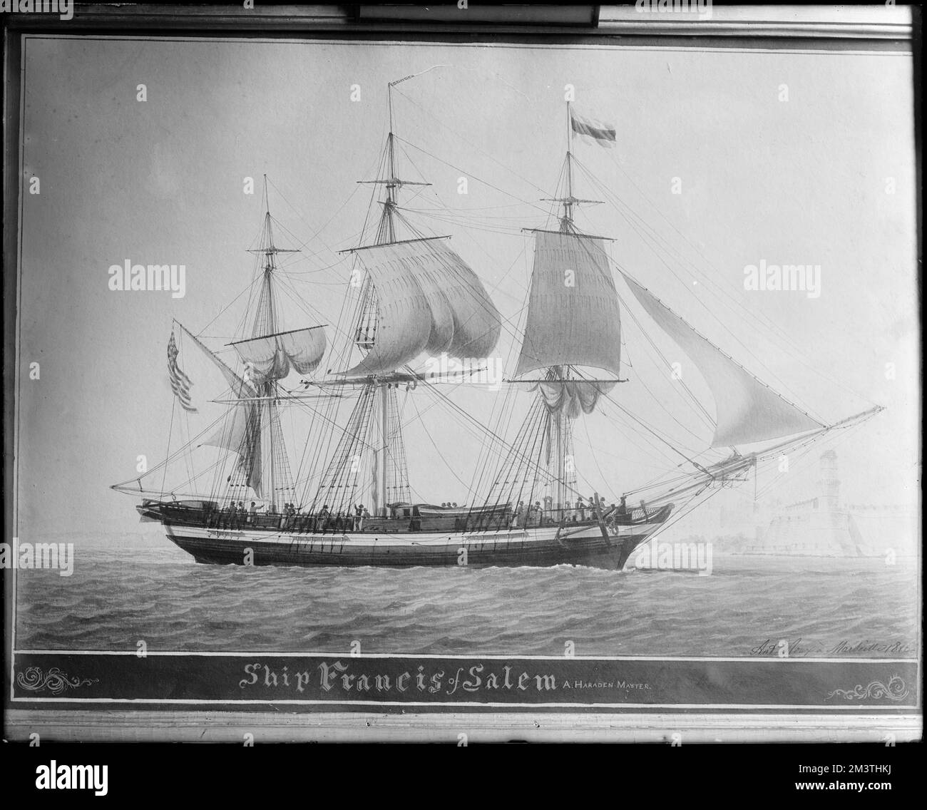 Shipping, ship Francis of Salem, 1807 , Ships, Marine paintings. Frank ...