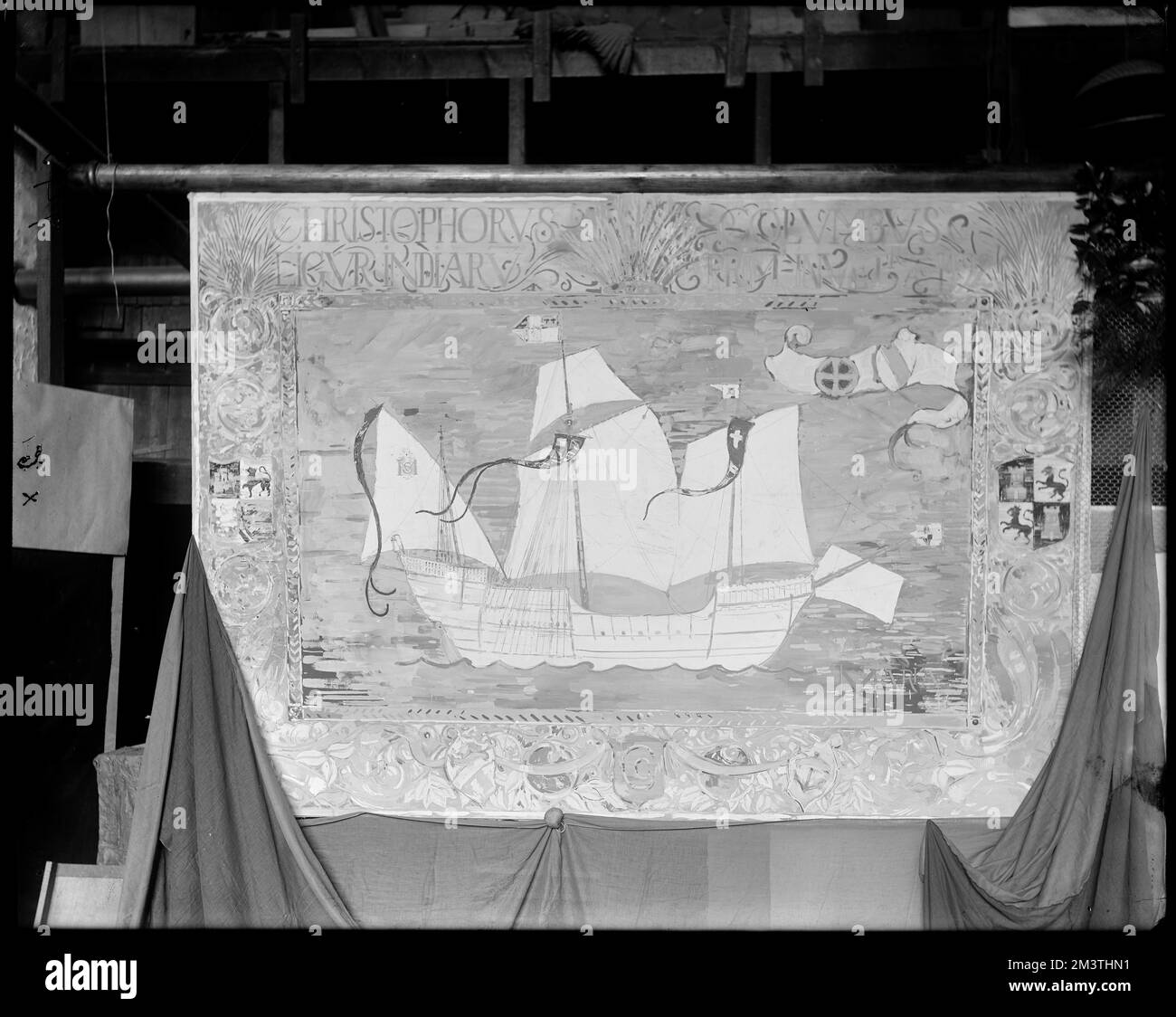 Shipping, ship Santa Maria, Columbus sailed to America in 1492, by Ross ...